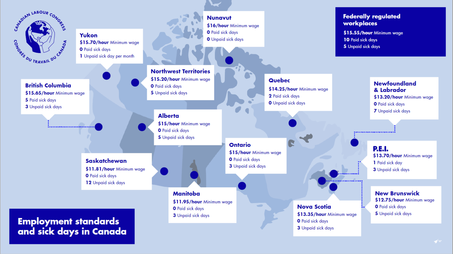Mapping Canada's Employment Standards | Canadian Labour Congress